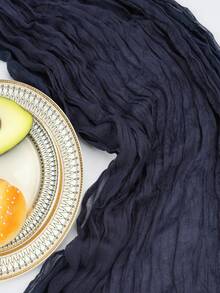 157-Inch Navy Blue Cheese Cloth Table Runner, Bohemian Cheesecloth ...