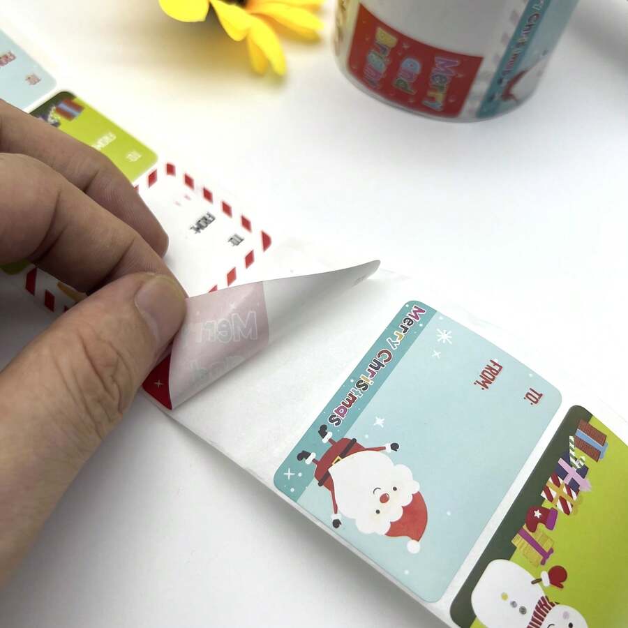 200 Peças Etiquetas de Tag de Presente de Natal, Adesivas Multiuso ...