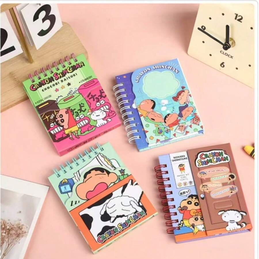 1pcCartoon A7 Hard-Cover Coil Notebook, Customized Crayon Shin-Chan ...