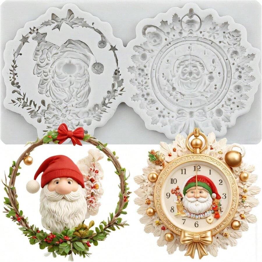 YABONAN Snowman Fondant Molds House Tree Silicone Mold Cake Decorating ...