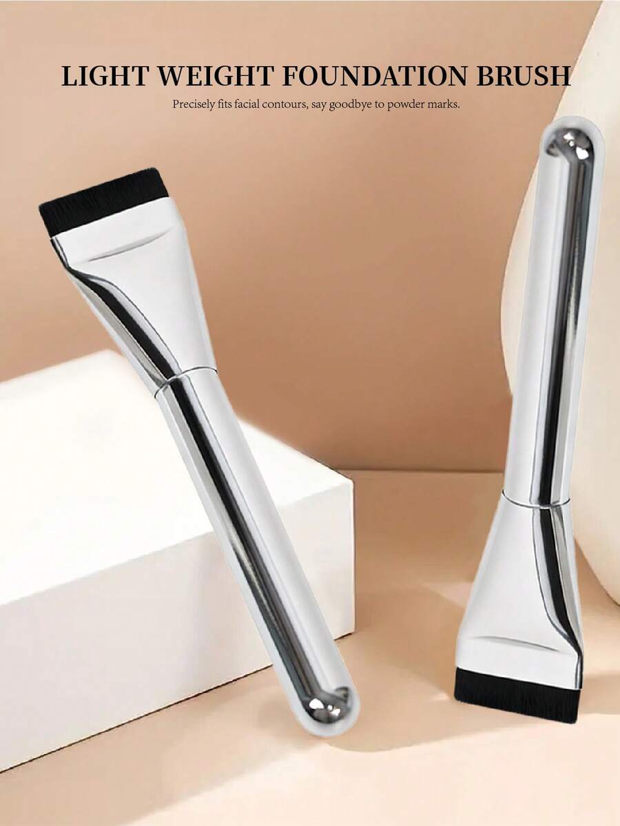 Pincel de base plana de alta densidad - Pincel de maquillaje para ...