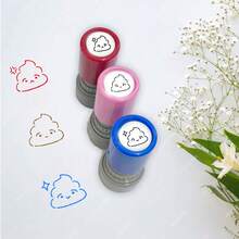 3pcs Funny Poop Stamp, Daily Bowel Movement Tracking Stamp, Amusing ...