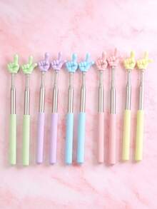 1/5pcs Retractable Stainless Steel Reading Pointer Stick, Teaching ...