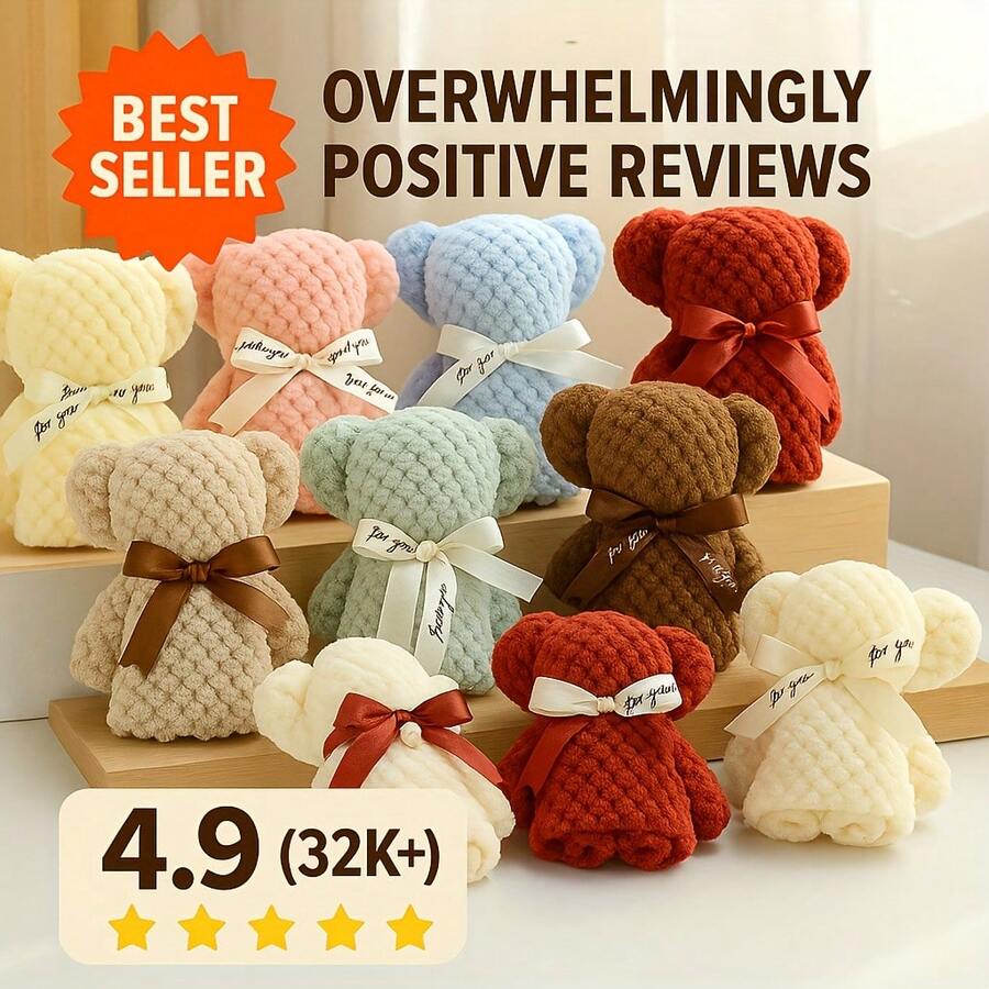 Toalla con forma de oso adorable, perfecta para regalos de bodas ...