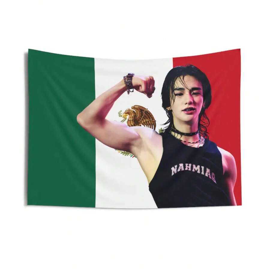 Bíceps con bandera mexicana, Pancarta de concierto, Pancarta SKZ Kpop ...