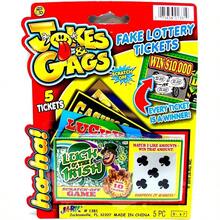 JA-RU Jokes And Gags Fake Lottery Tickets 1 Pack 5 Tickets Total ...
