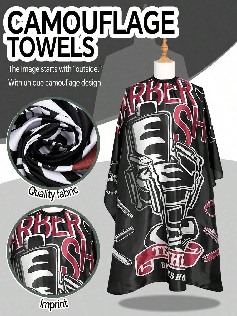 Vintage Printed Hairdressing Gown, Salon Dyeing & Perming Cape, Non ...