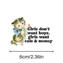 1pc/3pcs Funny Cat Sticker, Sticker, Sticker Glossy Vinyl Decals For ...