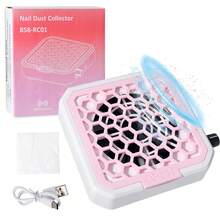 Sparkly Beaded Nail Dust Collector With 10 Filter Pads,4000RPM Powerful ...