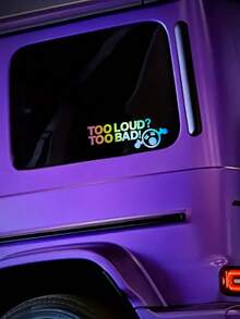 1 Pc"TOO LOUD TOO BAD" Vinyl Car Stickers - Colorful Geometric Decals ...