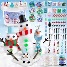 Build A Snowman Kit - 500ML Slime, Clay & Charms, Snowman Crafts ...