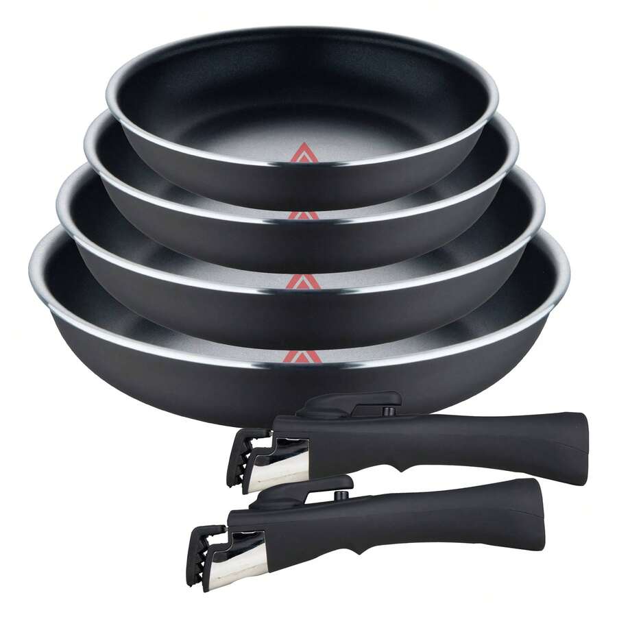 Set de 4 Sartenes Heat Dot 22x24x26x28cm en Aluminio prensado Negro + 2 ...