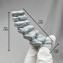 1 pezzo Modello di scala in pietra, paesaggio in miniatura, strada di ...