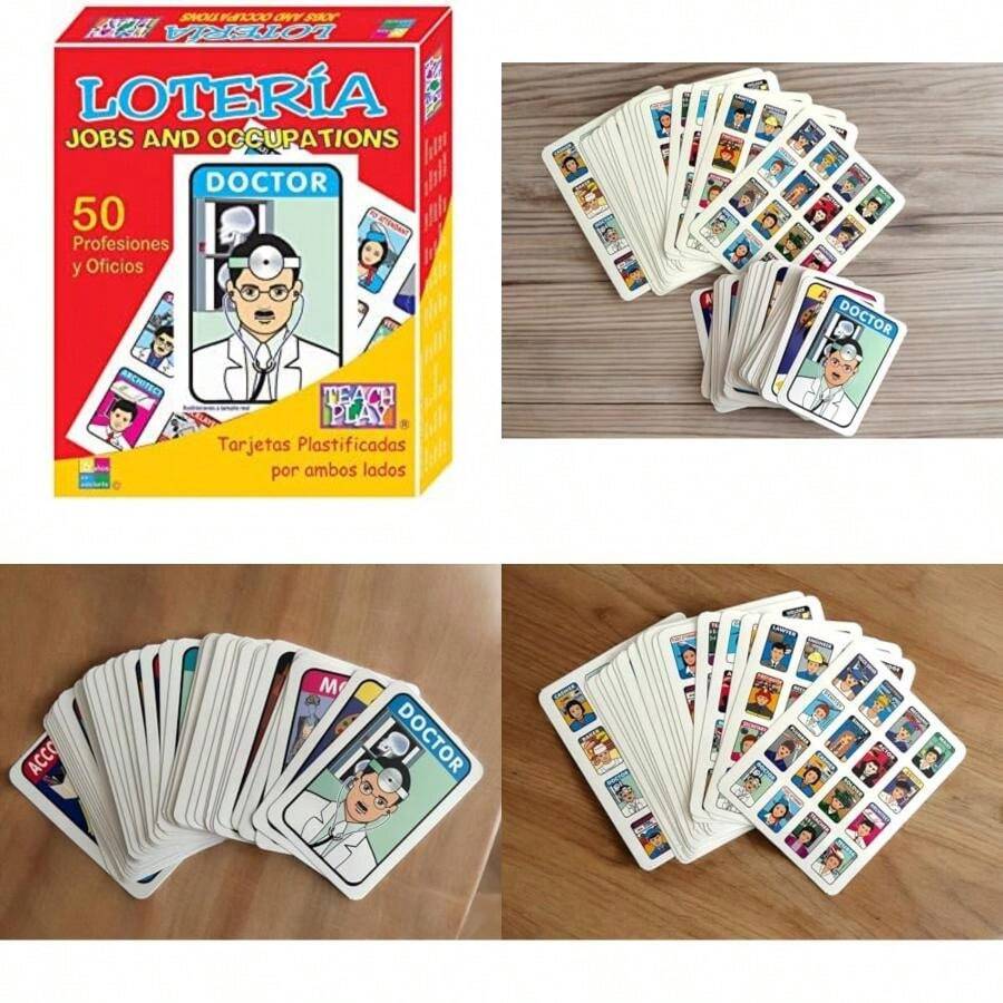 Juego de Lotería Didáctica para Niños y Adolescentes de Profesiones y ...