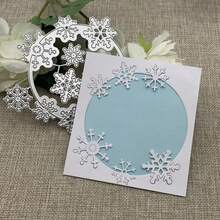 1pc Snowflakes Circle Frame Metal Cutting Dies For DIY Scrapbooking ...
