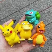 6pcs/Set Pokemon Figurines, Pikachu, Squirtle, Charmander Collectible ...