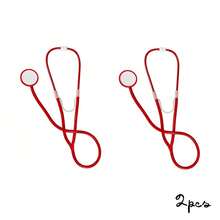 [1/2/4/8pcs] 22-Inch PVC Y-Shaped Stethoscope, Red Color, Nurse Costume ...