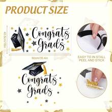 TYUI Congrats Grad Cap Decal Graduation Backdrop Decorations Party ...