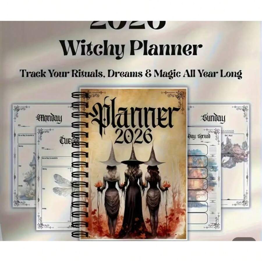 2026 Witch's Planner - Gothic Magical Diary For , Dream Tracking ...