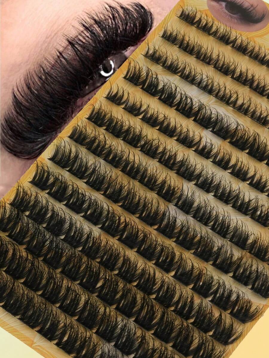 156 Clusters Of Fluffy Eyelash Clusters, Thick Eyelash Clusters, DIY ...