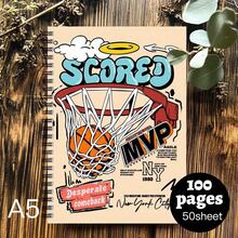 1pc Basketball Spiral Notebook - MVP Design With Basketball Hoop ...