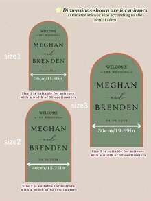 Customized Mirror Sticker Wedding Seating Chart Decal - Wedding Sign ...