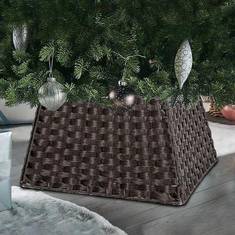 SUNNYPARK Christmas Tree Collar Handmade Artificial Rattan Wicker ...