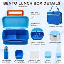 Bento Lunch Box For With 8oz Thermo Leakproof Bento Box Featuring 2 ...