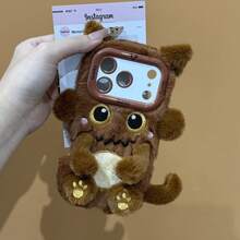 Cute & Quirky 3D Furry Brown Monster 17 Pro Max/17 Pro/17, 16 Pro Max ...
