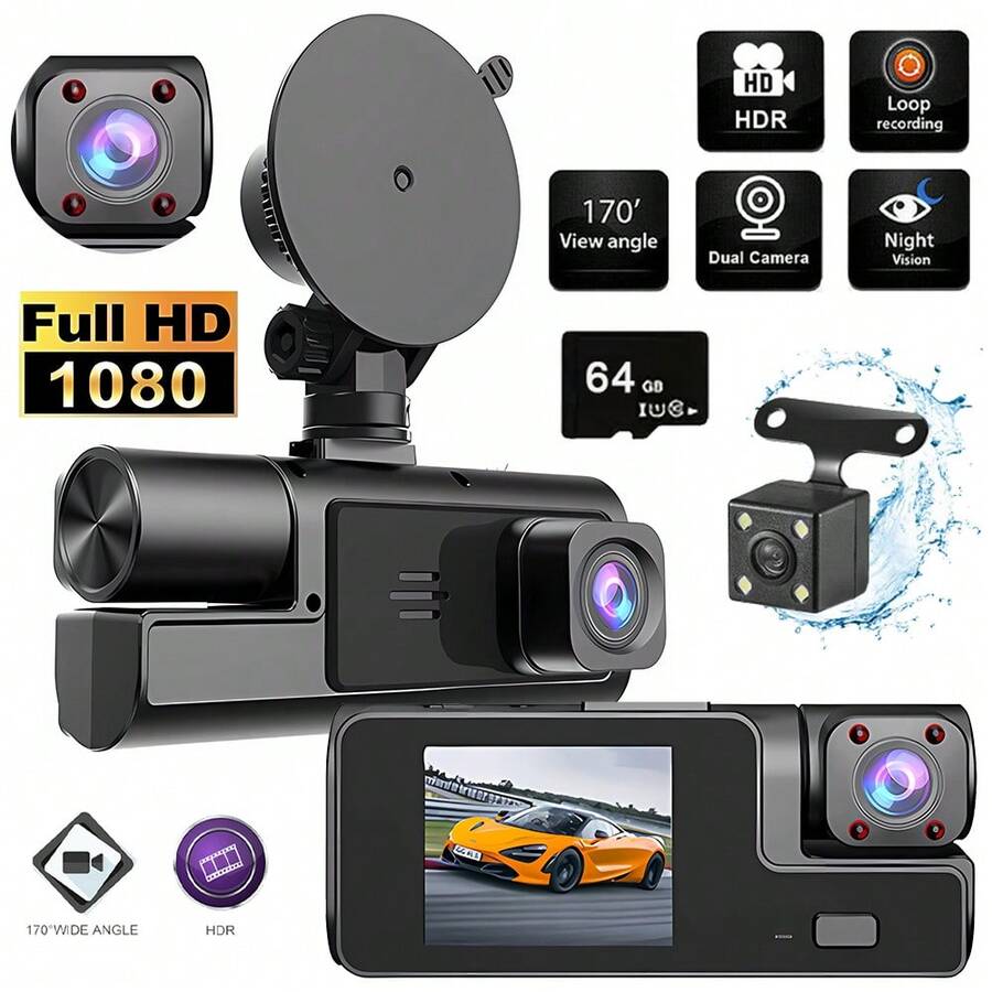 Dash Cam For Cars Front And Rear 1080P Full HD 5GHz Dash Cams In Car ...