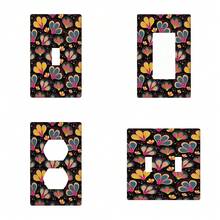 1PC Decorative Light Switch Cover Bohemian Floral Switch Plate Cover ...