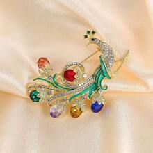 New Elegant Color Peacock Brooch Exquisite Corsage High Sense Fashion ...