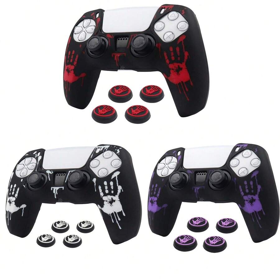 RALAN Blood Handprint Design Controller Skin Cover For Playstation 5 ...