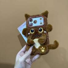 Cute & Quirky 3D Furry Brown Monster 17 Pro Max/17 Pro/17, 16 Pro Max ...
