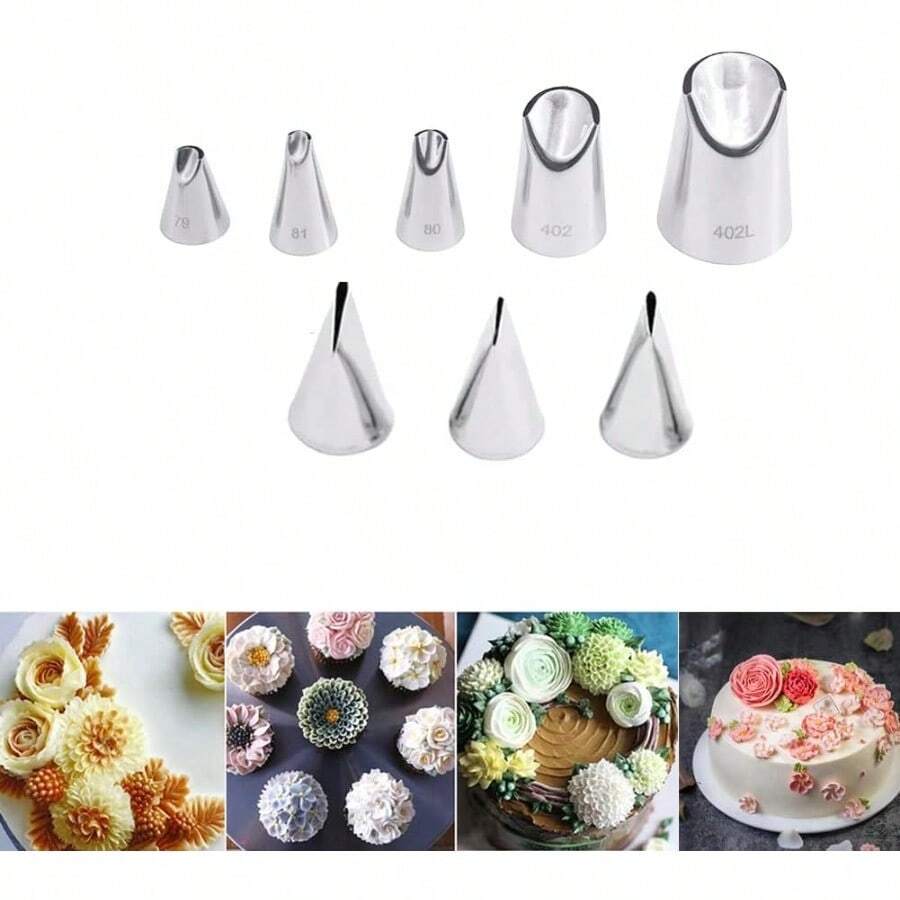 Large Icing Piping Tips Set For Cake Decorating 6 Stainless Steel ...