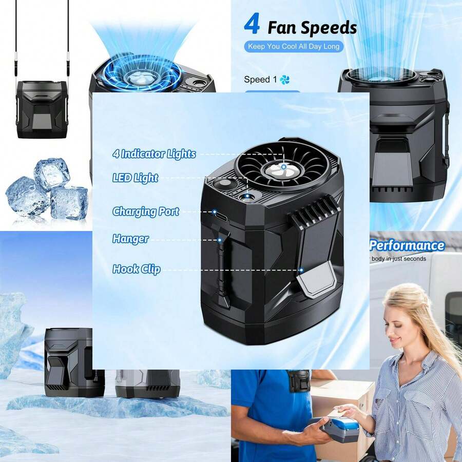 Portable Waist Fan, 3 IN 1 Hand Fan, Clip Fan, Cool Clip Fan Under ...