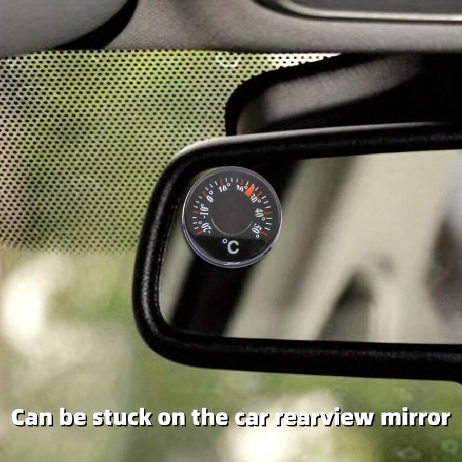 Mini Car Thermometer - Battery-Free Dashboard Temperature Gauge, Easy ...