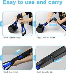 2-In-1 Foldable Dog Waste Scooper With Bag Dispenser - Portable Cleanup ...