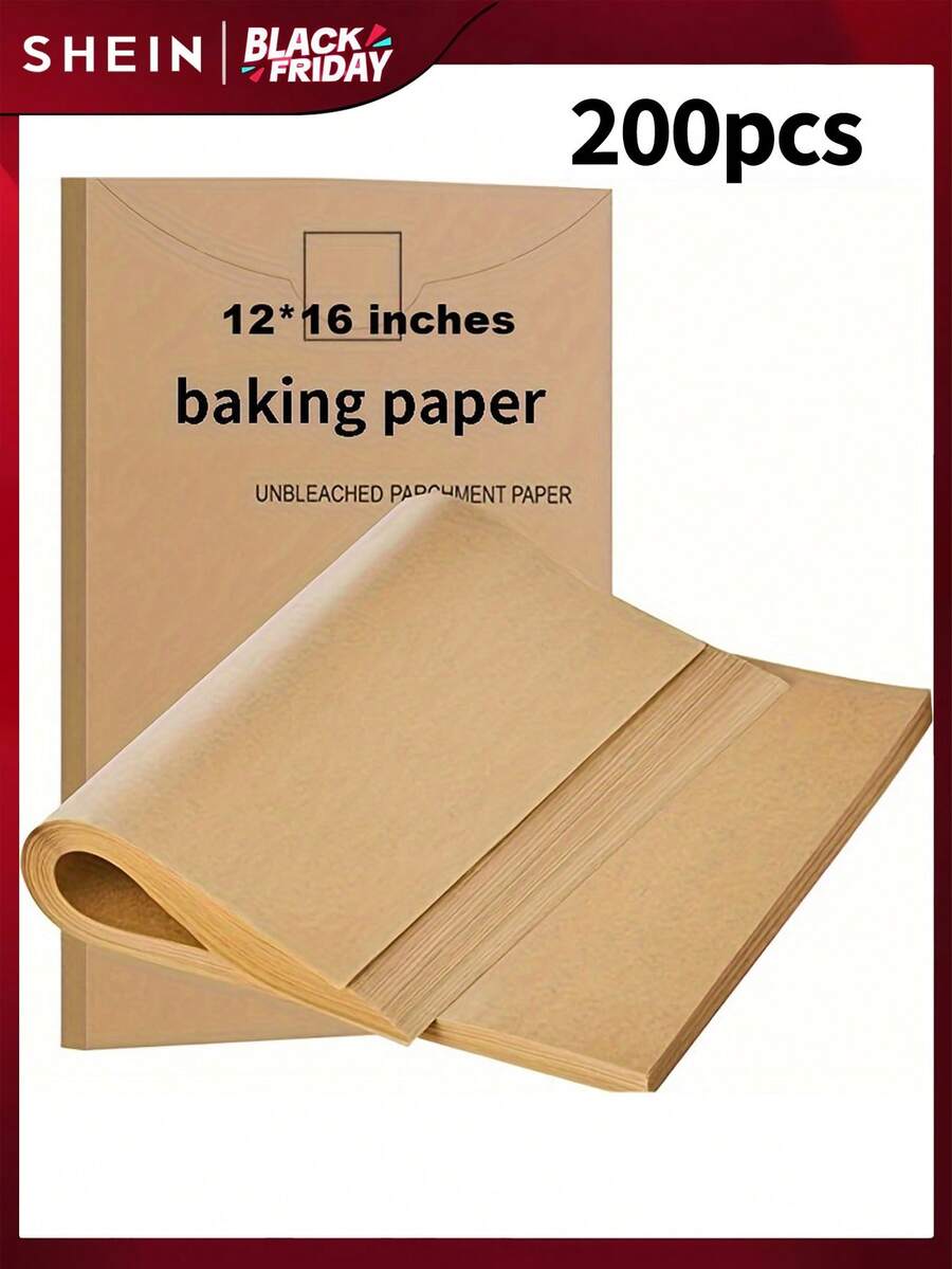 200-Pack Heavy Duty Unbleached Parchment Paper Sheets (9x13 Inch) - For ...