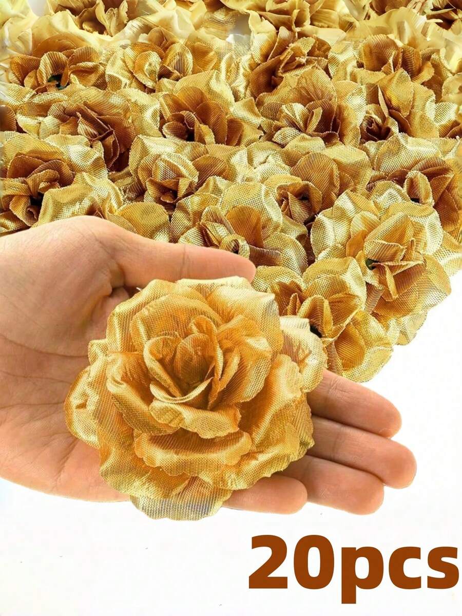10/20pcs 3.15-Inch Artificial Rose Heads - 3.15-Inch Artificial Rose ...