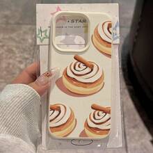 The Cream Cinnamon Roll Design Is Suitable For Iphone 17 Pro Max Cases ...