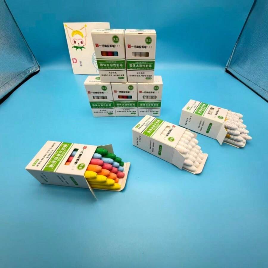 Tiza soluble en agua, sin polvo, con empaque de caja de colores ...