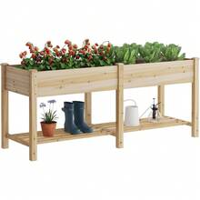Raised Garden Bed With Legs Elevated Wooden Planter Box Stand Large ...