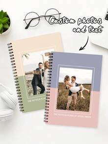 Customize Valentines Day Personalised Colour Block Photo Notebook ...