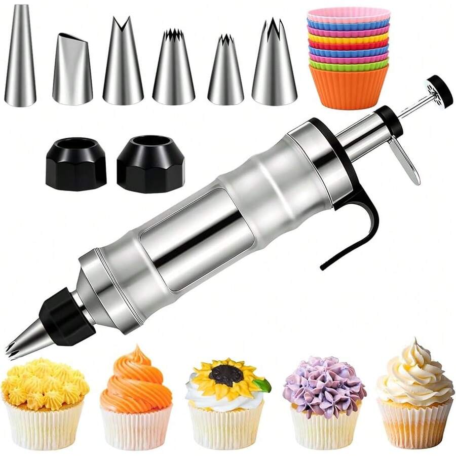 Dessert Decorating Serosting Piping Kit Stainless Steels Cake ...