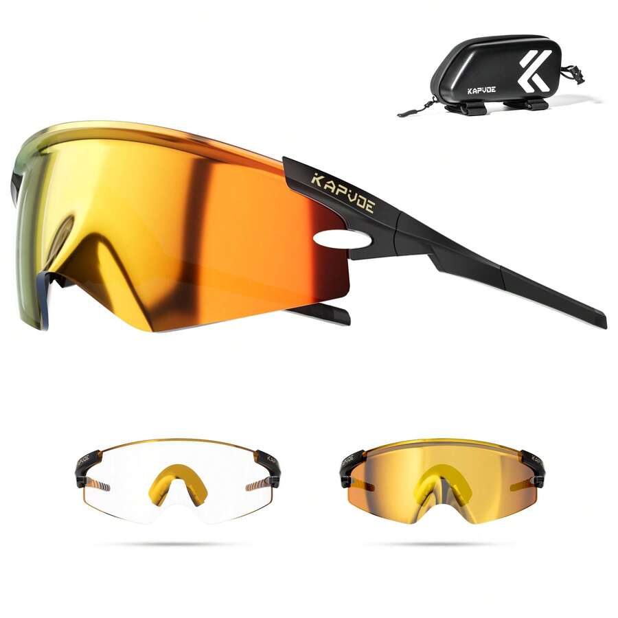 KAPVOE K410 Cycling Glasses Photochromic & High Definition Sports For ...
