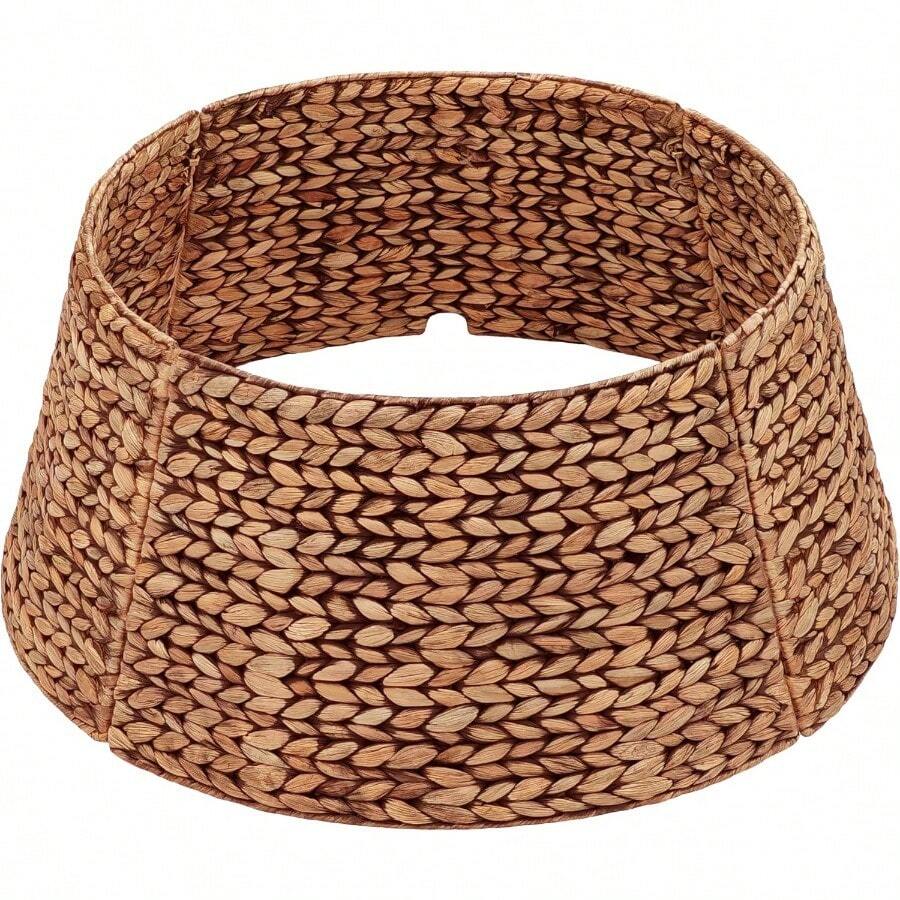Rattan Christmas Tree Collar Wicker Tree Skirt And Stand Base Cover ...