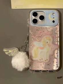 Unicorn Cute Bow & Pony Design Phone Case Compatible With Apple 16/17 ...