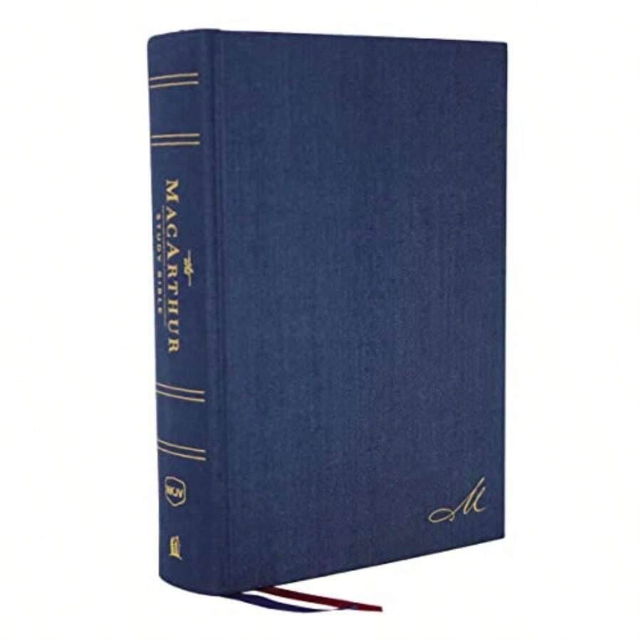 NKJV MacArthur Study Bible 2nd Edition Cloth Over Board Blue Comfort ...