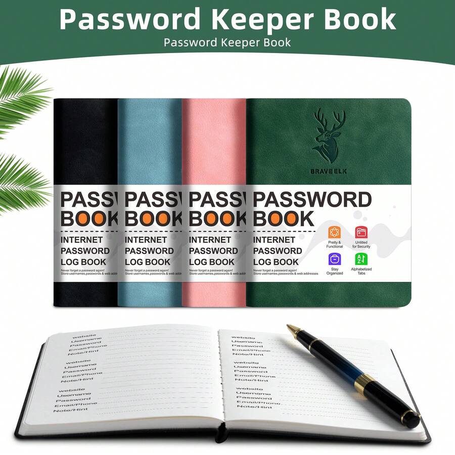 Notebook Password Book - Internet Password Log Book With A-Z Tabs & 480 ...